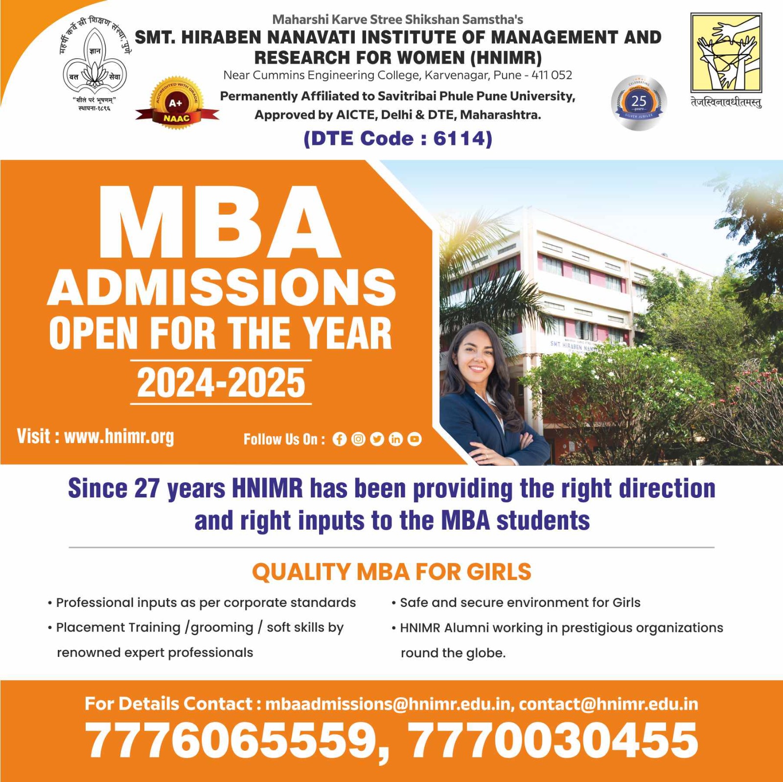 Welcome to HNIMR leading MBA College in Pune